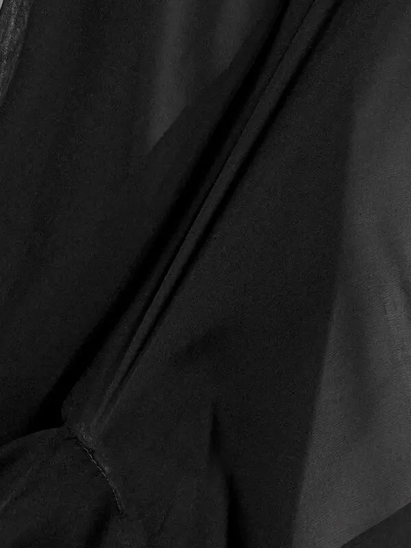 Rick Owens Asymmetric Silk-chiffon Jacket