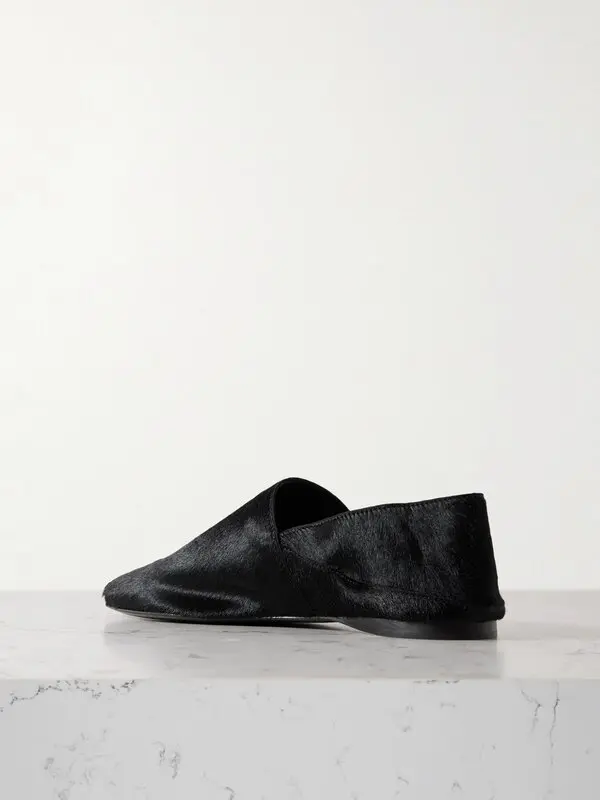 Tove Pascale Calf Hair Slippers - Black
