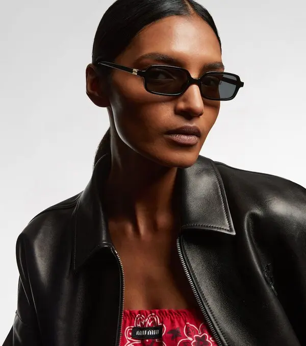 Miu Miu Rectangular Sunglasses - Black