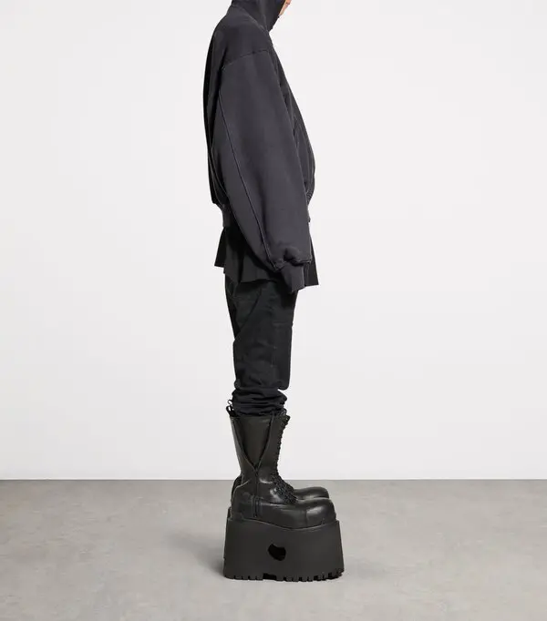 Balenciaga Cotton Hooded Bomber Jacket