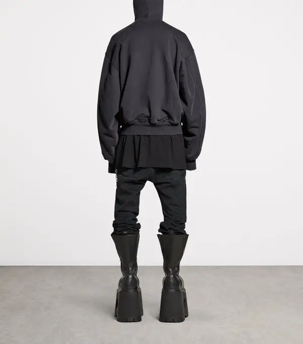 Balenciaga Cotton Hooded Bomber Jacket