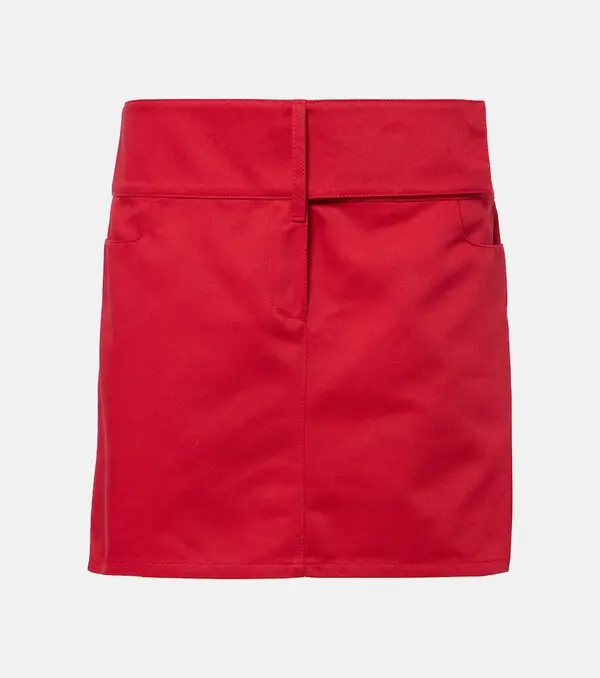 COURREGES Belted Miniskirt In Ruby