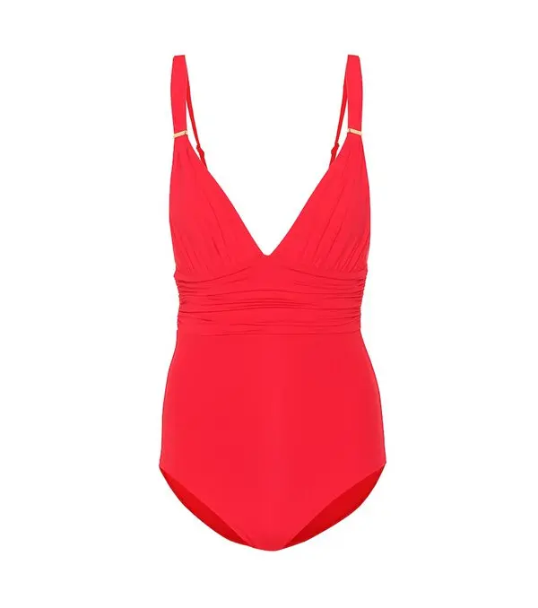 Melissa Odabash Panarea Ruched Swimsuit - Red