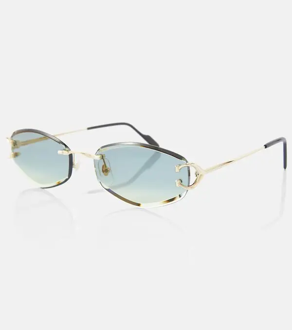 Cartier Signature C Oval Sunglasses - Blue