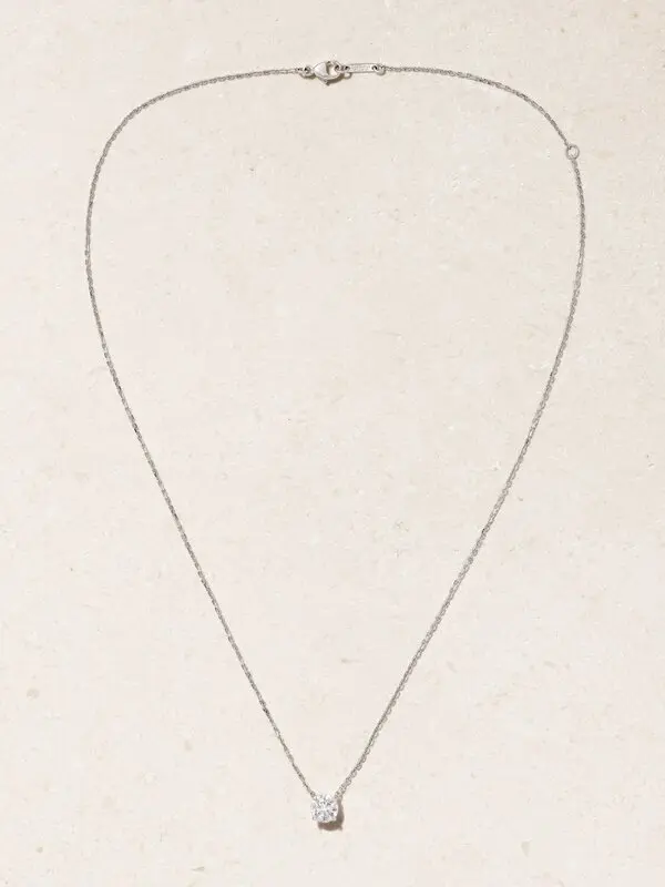 DAVID MORRIS 18-karat White Gold Diamond Necklace