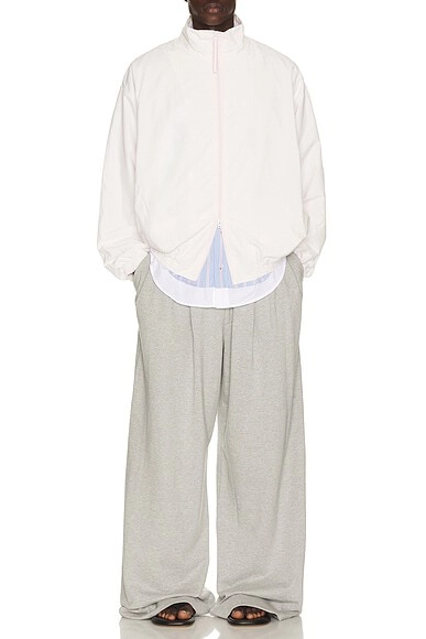 Acne Studios Zip-up Jacket With Embroidered Detail - Grey