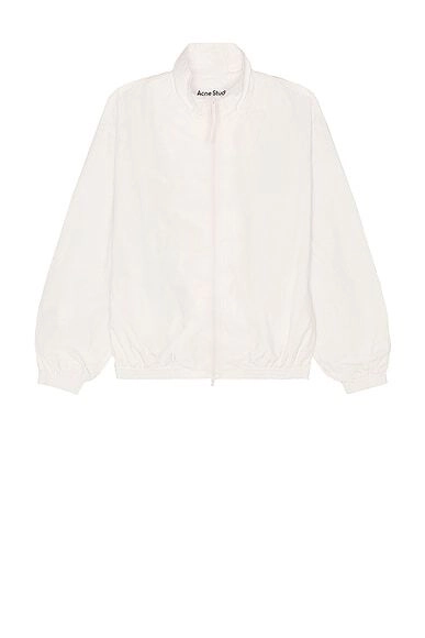 Acne Studios Zip-up Jacket With Embroidered Detail - Grey