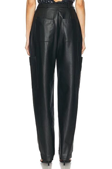 Lapointe Stretch Faux Leather Tapered Trousers