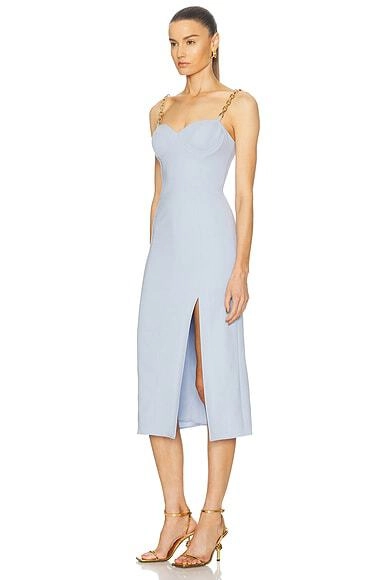 Carolina Herrera Chain Strap Midi Dress