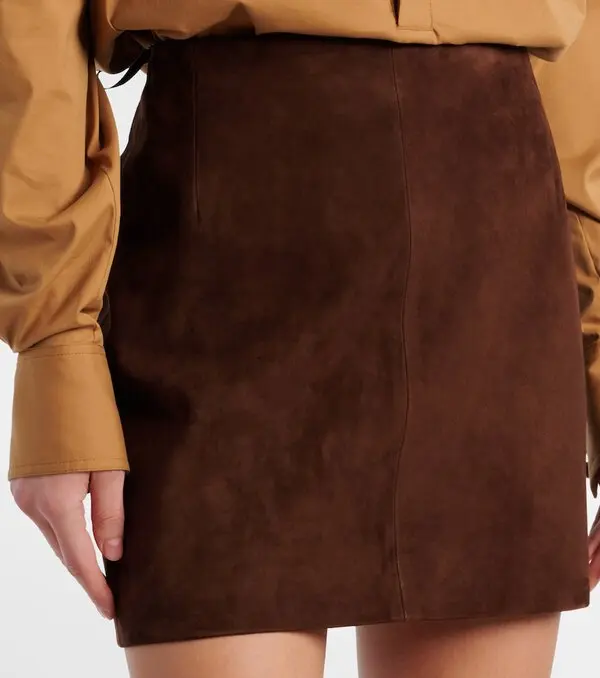 Nour Hammour Remi Suede Mini Skirt