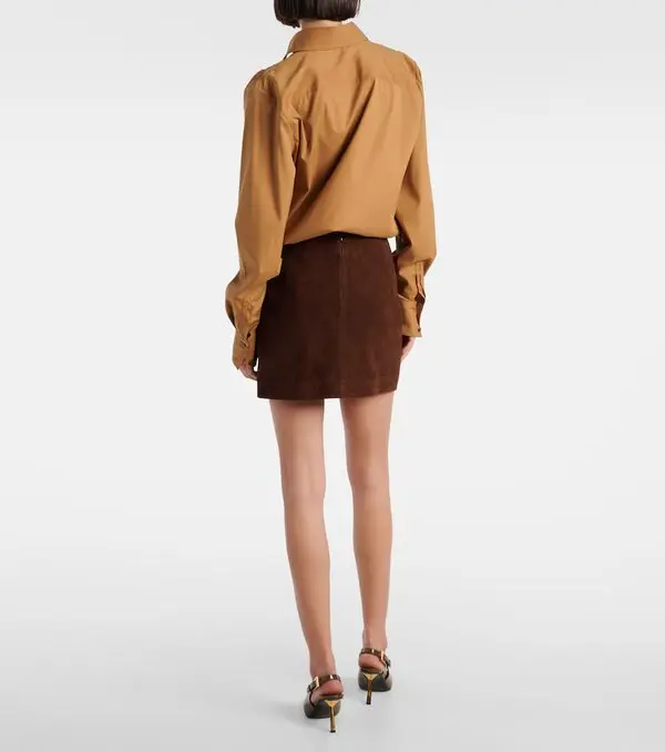 Nour Hammour Remi Suede Mini Skirt