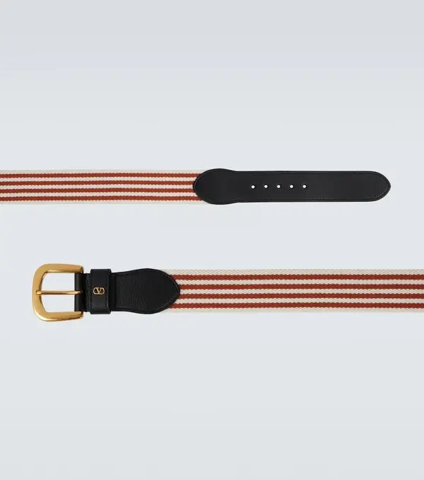 Valentino Garavani Striped Fabric Belt