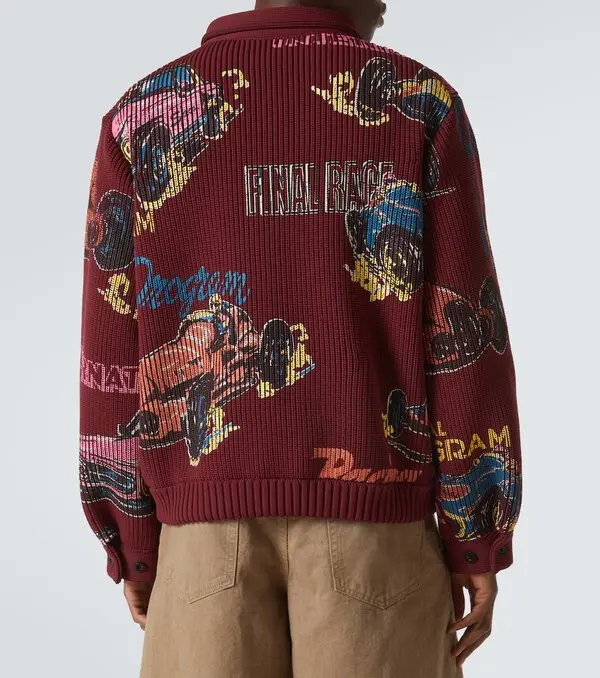 Sacai Car Race Zip-up Sweater