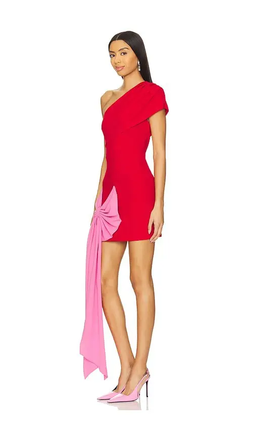 ELLIATT X Revolve Asymmetrical Bow Detail Mini Dress
