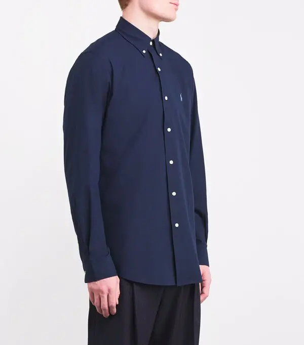 Polo Ralph Lauren Stretch-cotton Custom Fit Shirt - Navy