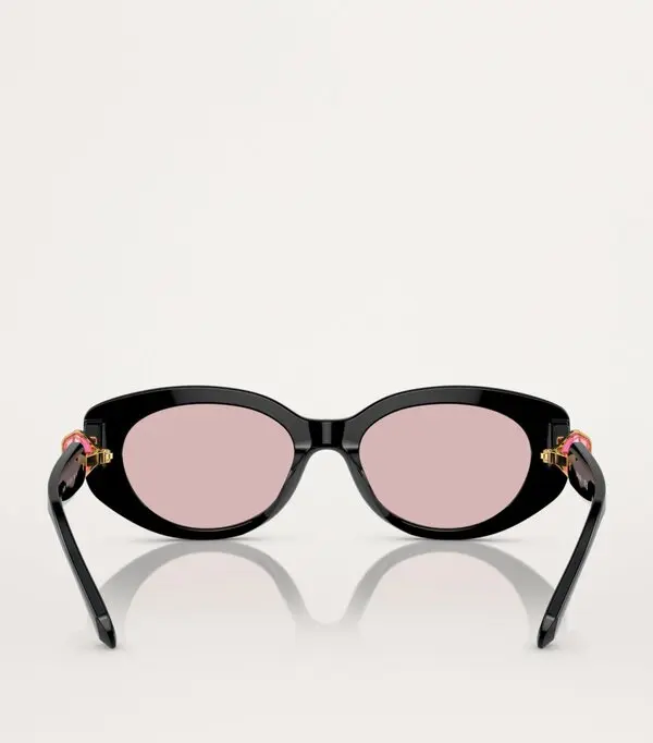 SWAROVSKI Oval Frame Sunglasses With Crystal Embellishments