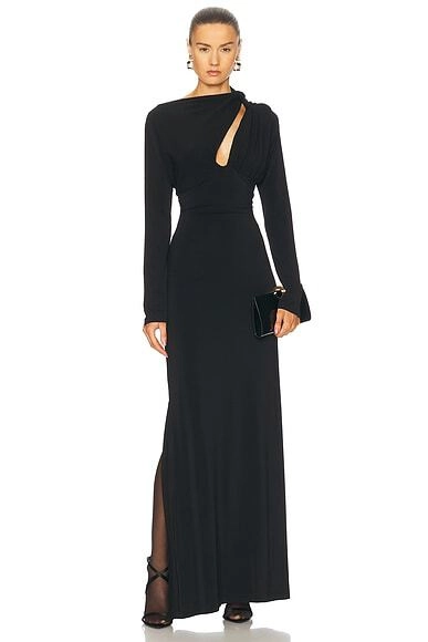 Rachel Gilbert Tanner Long Sleeve Gown