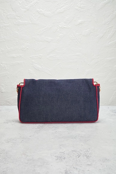 Fendi Denim Baguette Nm Shoulder Bag