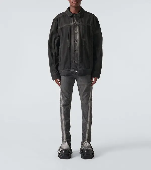 Rick Owens Paneled Tapered Jeans
