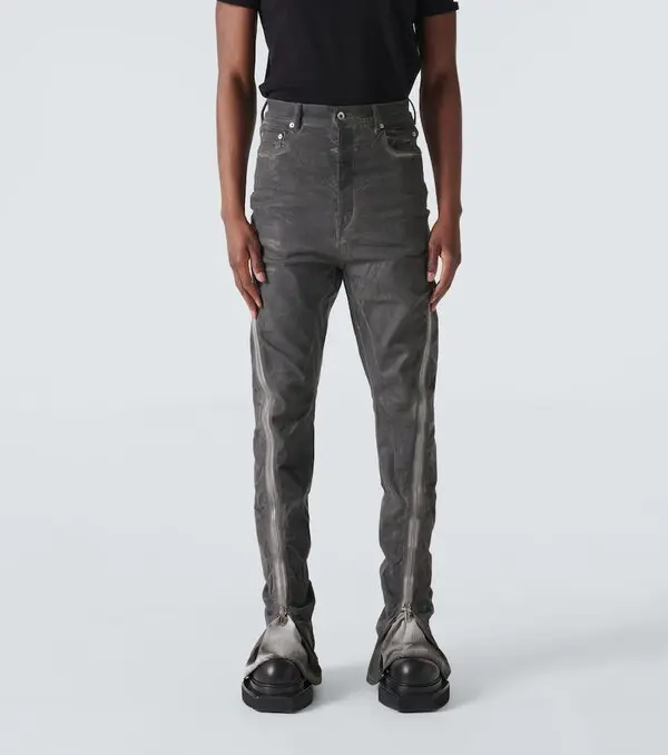 Rick Owens Paneled Tapered Jeans