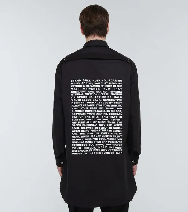 Rick Owens Cotton-blend Poplin Overshirt