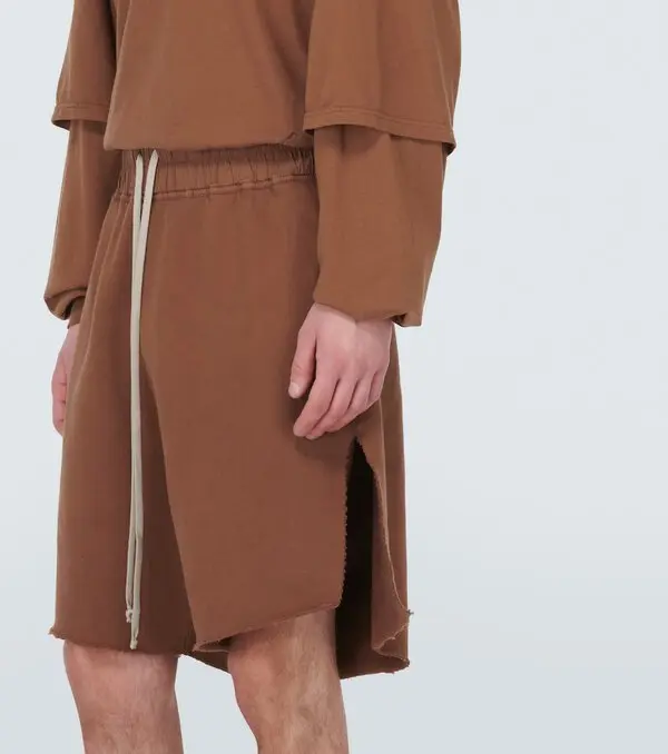 Rick Owens Cotton Jersey Drawstring Shorts