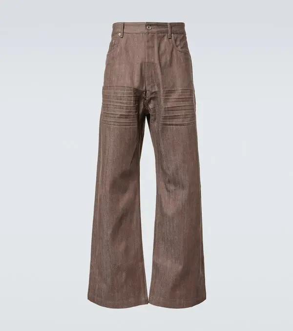 Rick Owens Geth Wide-leg Jeans In Dark Dust Cotton