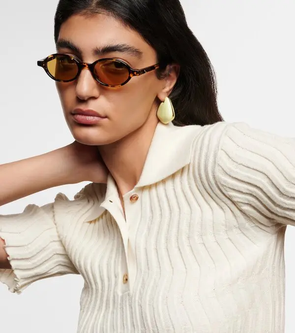 Bottega Veneta Oval Sunglasses