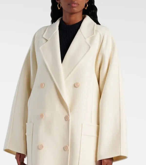 Max Mara Orma Double-breasted Wool And Cashmere Jacket - White