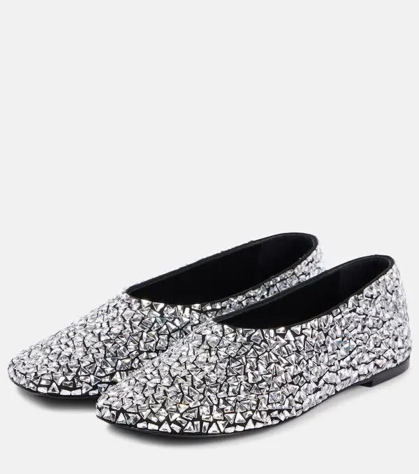 Proenza Schouler Embellished Leather Ballet Flats