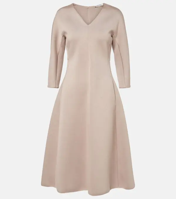 Max Mara Midas Jersey Midi Dress - Beige