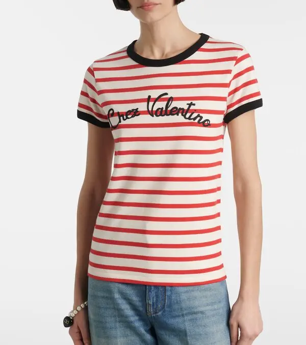 Valentino Garavani Striped Cotton T-shirt