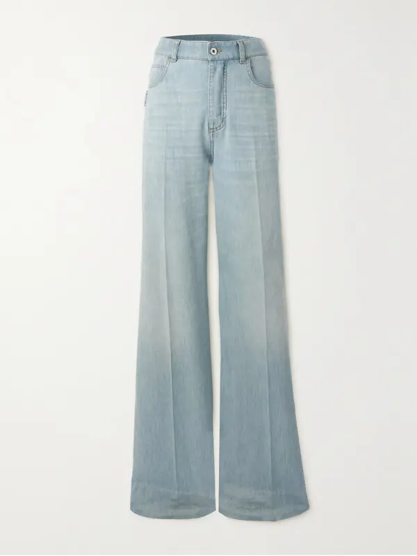 Bottega Veneta High-rise Wide-leg Jeans - Blue