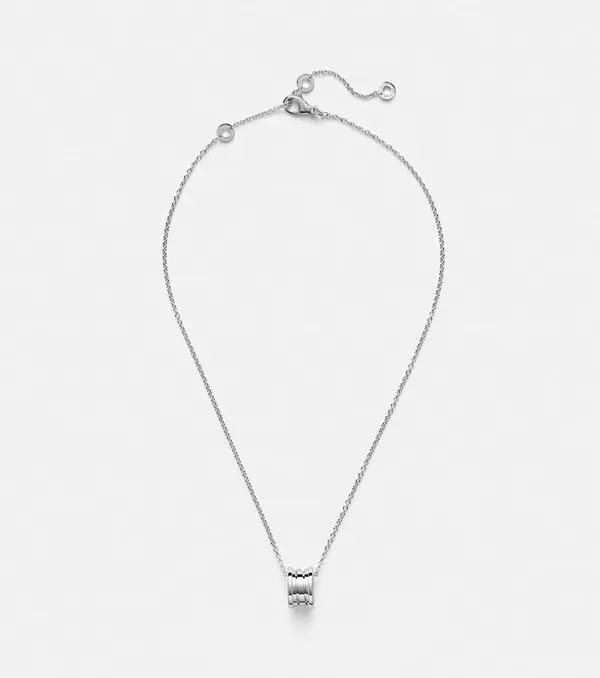 BVLGARI 18kt White Gold B.zero1 Pendant Necklace - Silver