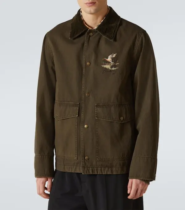 Burberry Corduroy-trimmed Cotton Twill Field Jacket