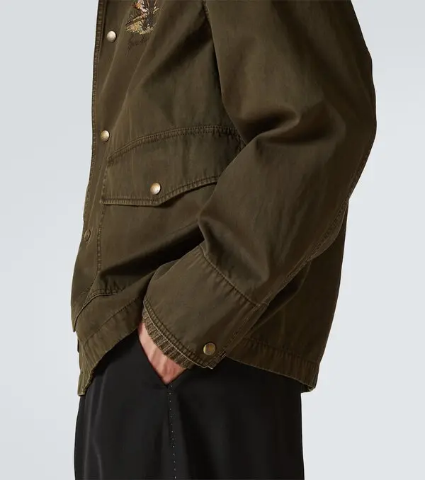 Burberry Corduroy-trimmed Cotton Twill Field Jacket