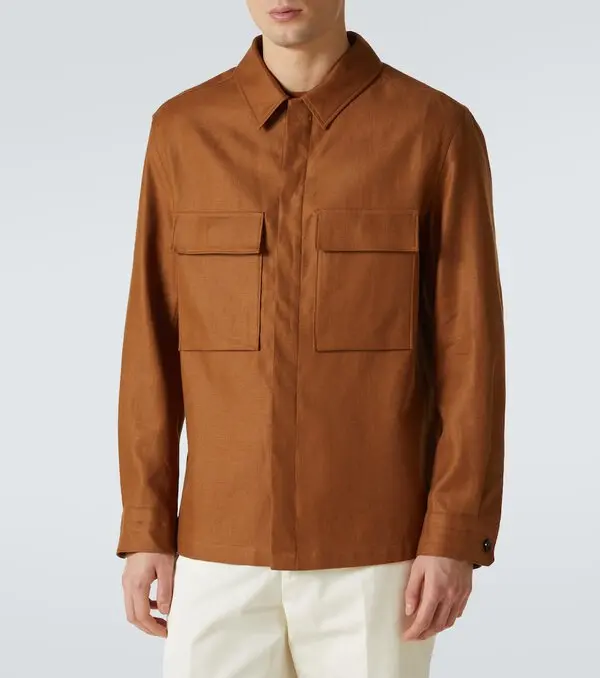 Zegna Linen Shirt - Brown