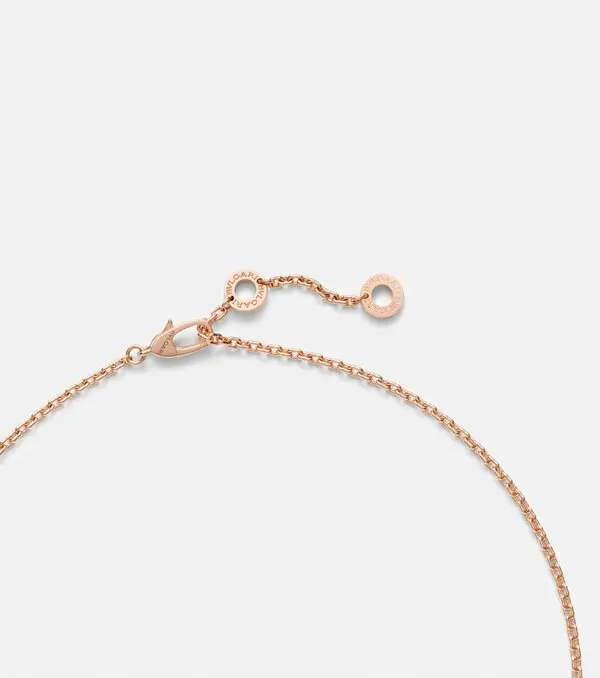 BVLGARI Serpenti Viper 18kt Rose Diamond Pendant Necklace