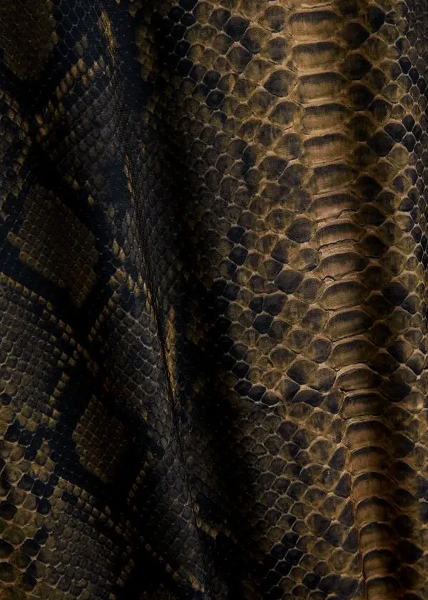 Norma Kamali Python Print Maxi Dress