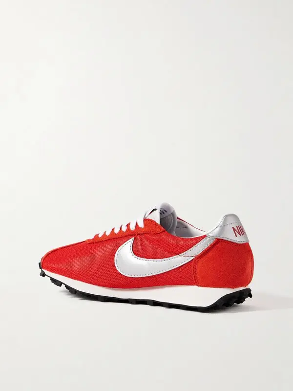 Nike Ld-1000 Lace-up Suede And Mesh Trainers - Red