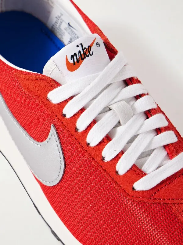 Nike Ld-1000 Lace-up Suede And Mesh Trainers - Red