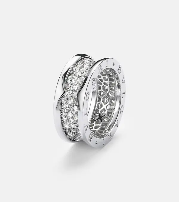 BVLGARI B.zero1 18kt White Gold Ring With Diamonds - Silver