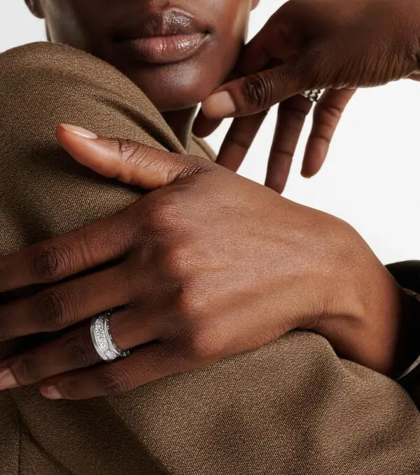 BVLGARI B.zero1 18kt White Gold Ring With Diamonds - Silver