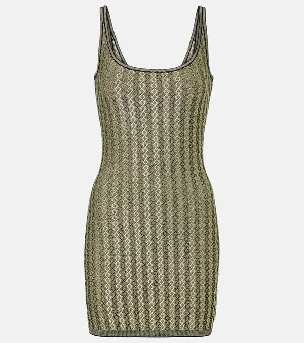 Jacquemus Marino Mini Dress In Multi Black
