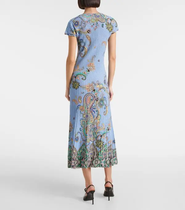 Etro Printed Cotton-blend Midi Dress