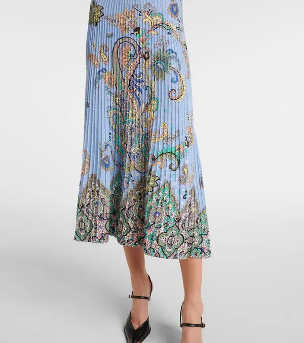 Etro Printed Cotton-blend Midi Dress