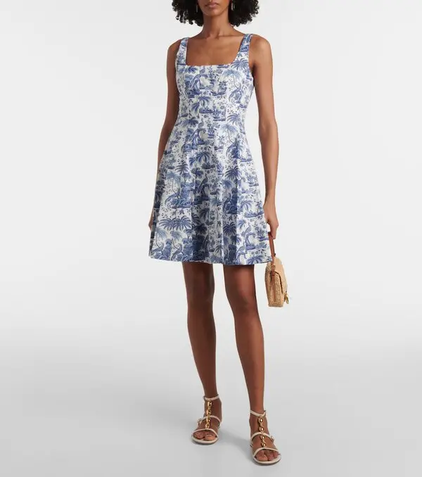 Staud Wells Floral Cotton Mini Dress