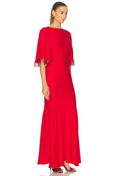BODE Beaded Claret Gown