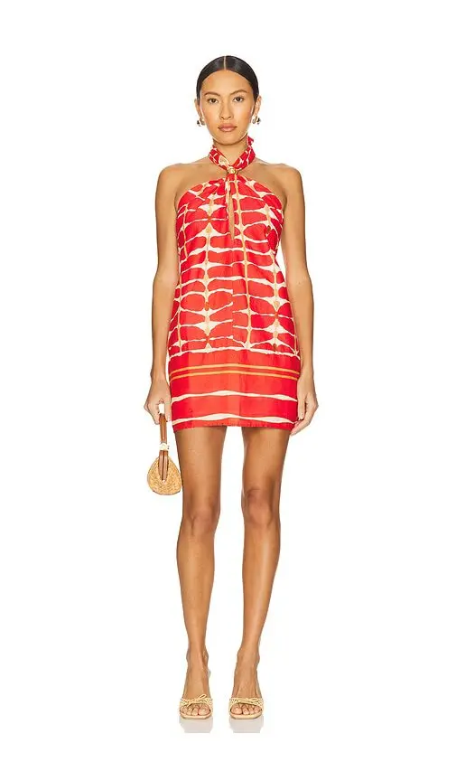 VIX PAULA HERMANNY Aster Detail Short Dress In . Also - Red