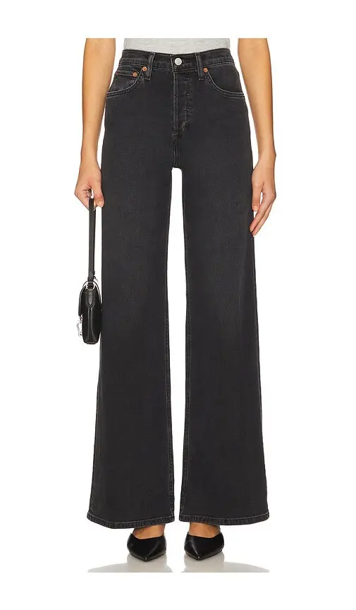 RE/DONE High Rise Wide Leg Jeans